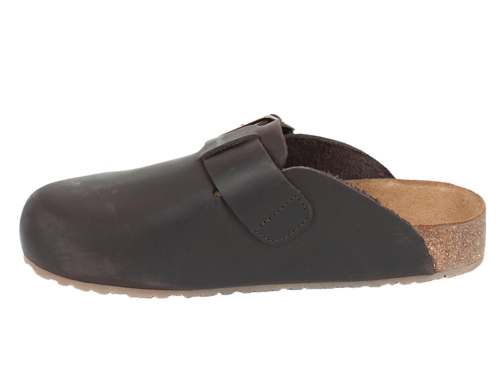Haflinger Leather Clogs Porto Brown | Unisex clogs | Shoegarden UK