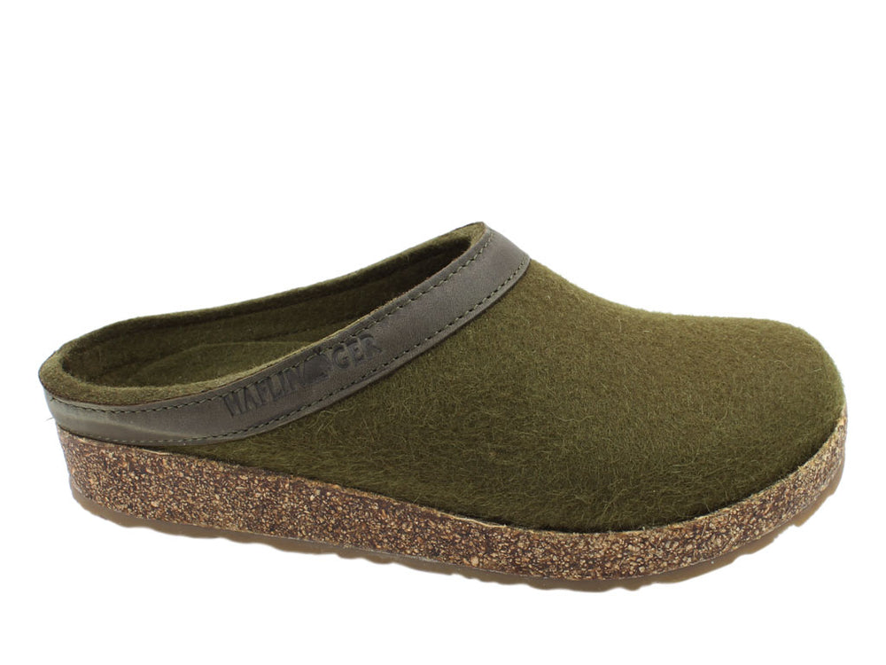 Haflinger Clogs Grizzly Torben Olive | Unisex Felt clog | Shoegarden UK