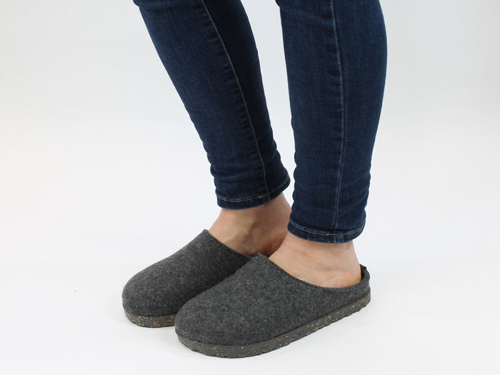 Haflinger Clogs Manhattan Anthracite | Unisex felt clogs | Shoegarden UK