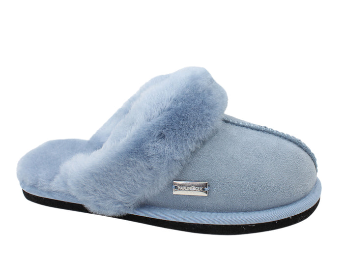 Haflinger sheepskin slippers North Star Blue | Women | Shoegarden UK