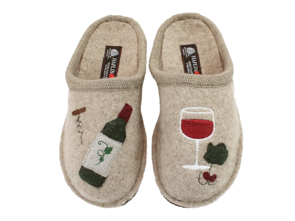 Haflinger Slippers Flair Wine Time | Unisex Wool Slippers | Shoegarden UK