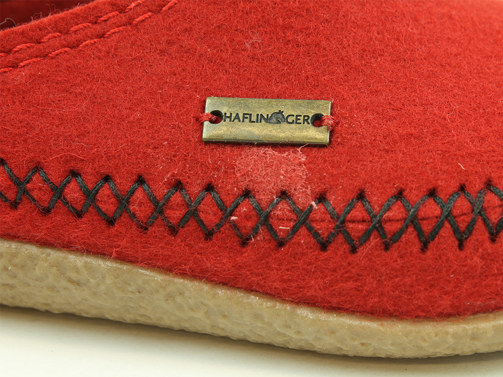 Haflinger Clogs Blizzard Credo Rubin | Unisex felt Clogs | Shoegarden UK