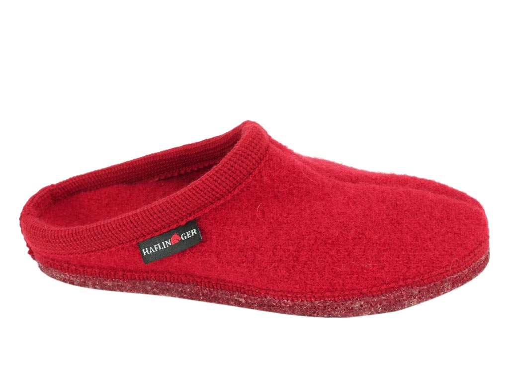 Haflinger Slippers Alaska Red | Unisex Wool Slippers | Shoegarden UK