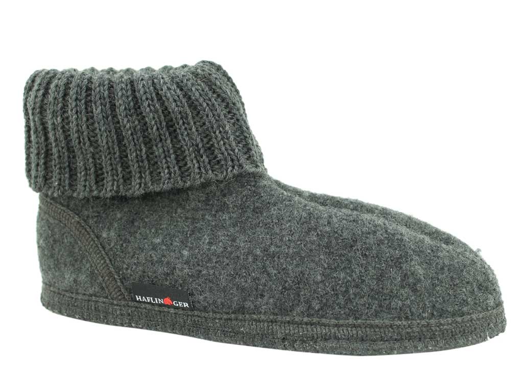 Haflinger Slippers Karl anthracite | Unisex Slippers Bootie | Shoegarden UK